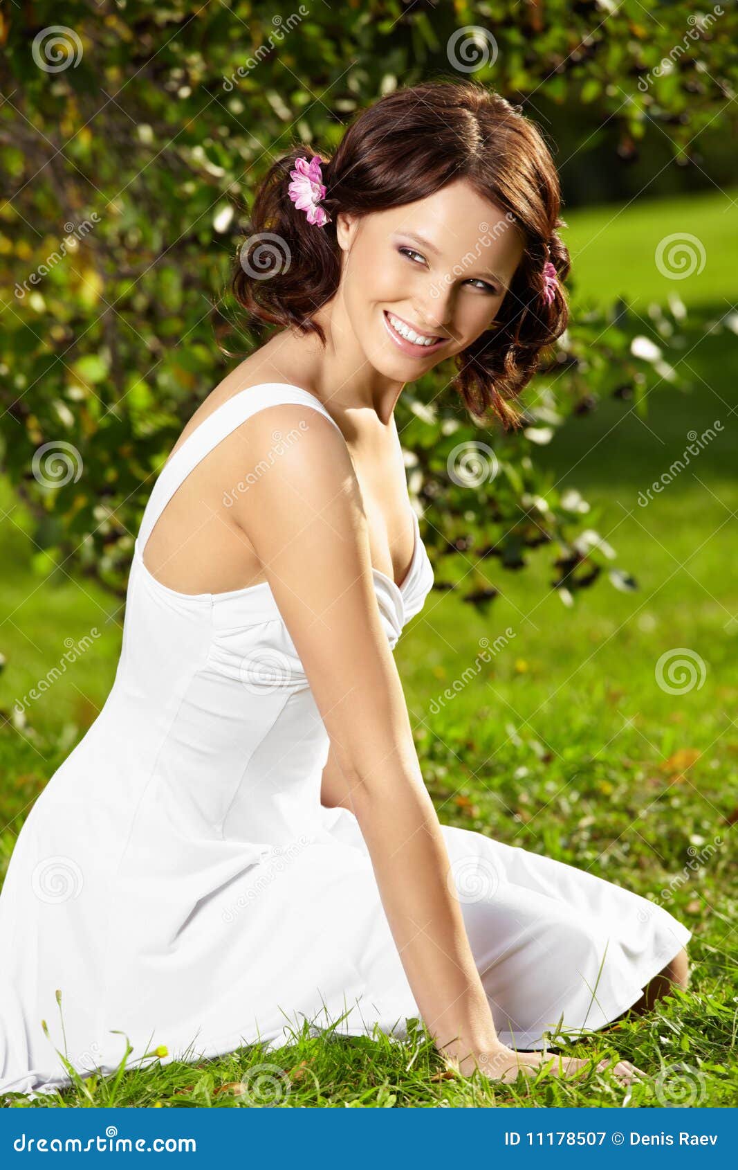 Charming girl stock image. Image of hair, female, foliage - 11178507