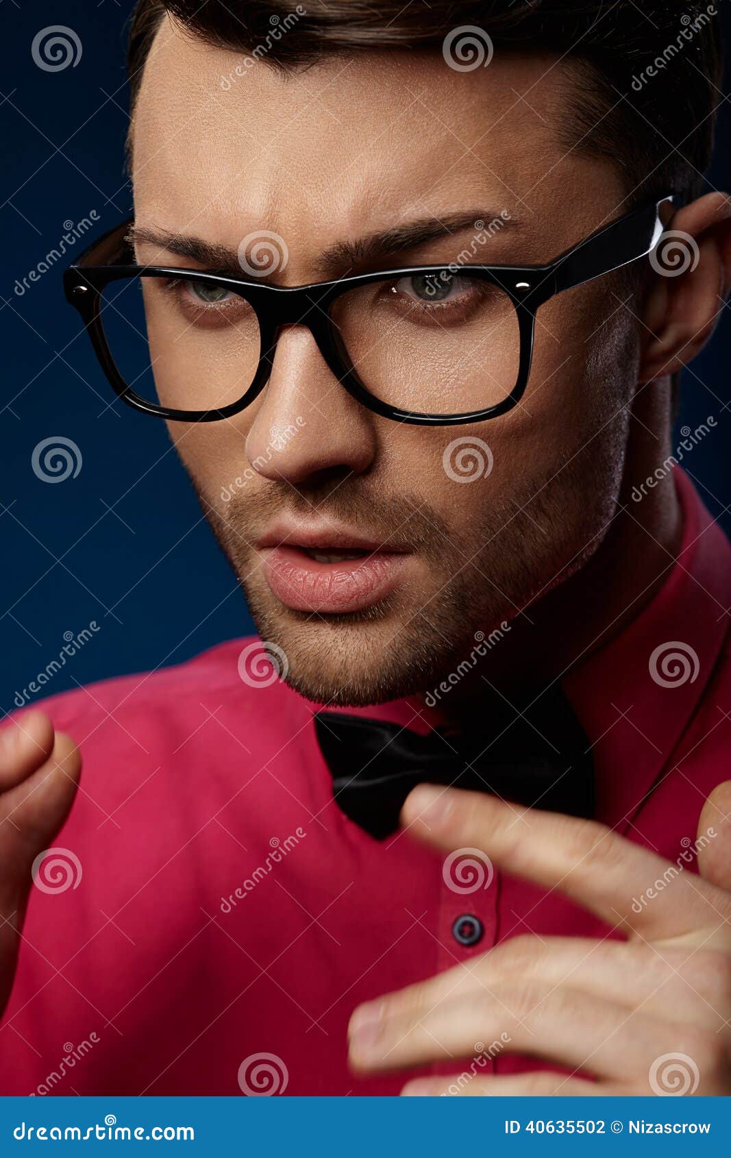 Charming and Handsome Man Close Up Stock Photo - Image of headshot ...