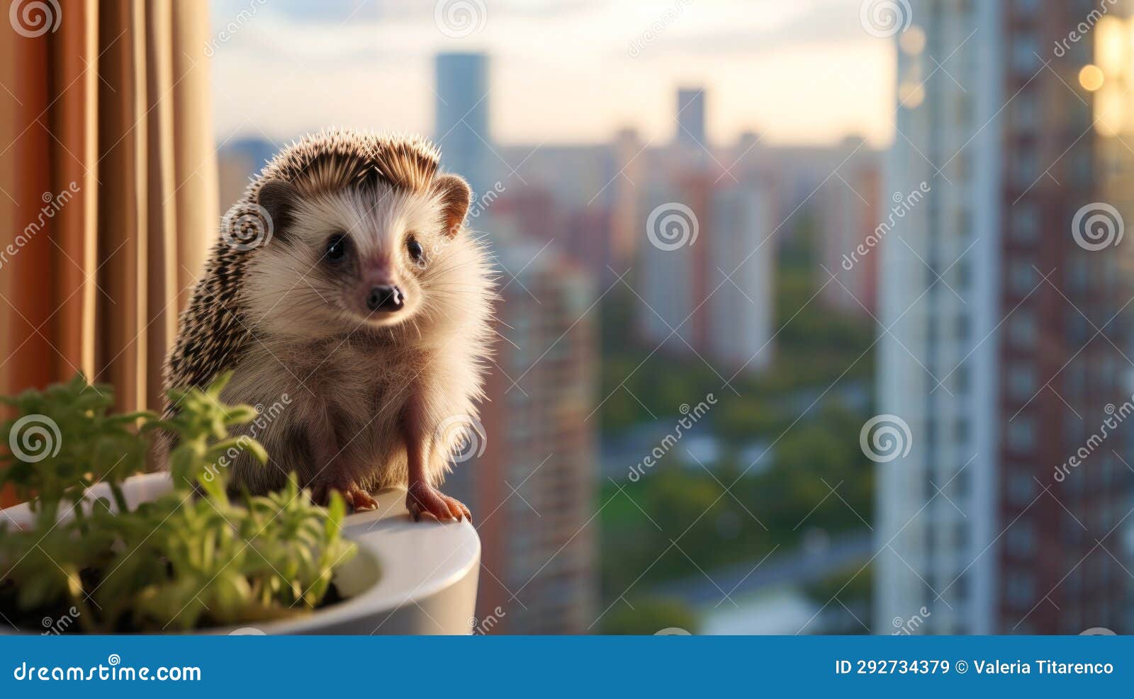 A Charming Hedgehog in a Modern Home. Stock Image - Image of adorable ...