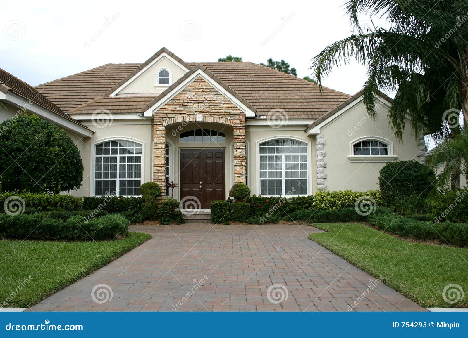 Charming home in tropics stock image. Image of door, double - 754293