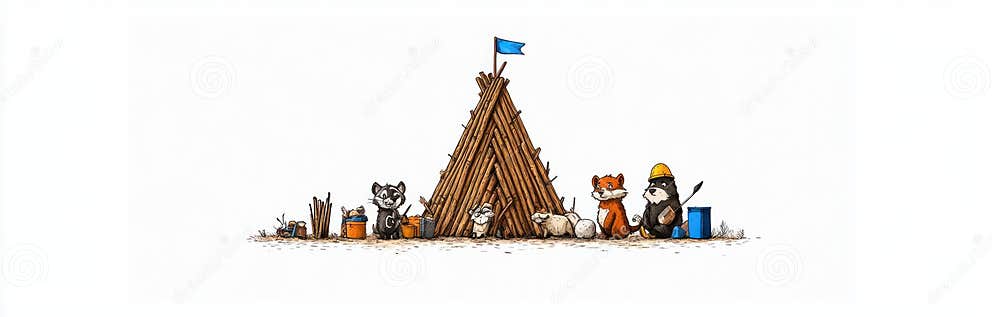 Animal Teamwork: Building an Impressive Structure with Sticks, Stones ...