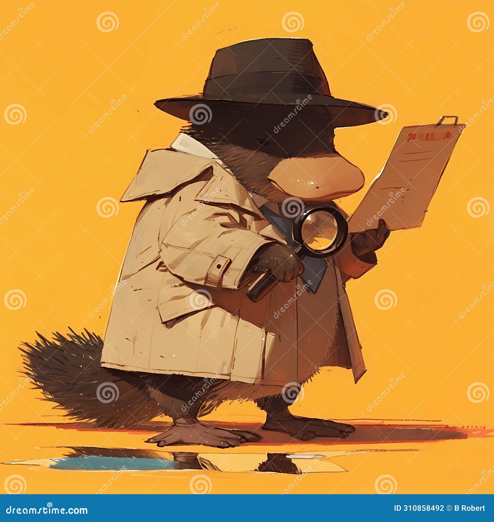 Detective Rat, the Savvy Sleuth Stock Illustration - Illustration of ...
