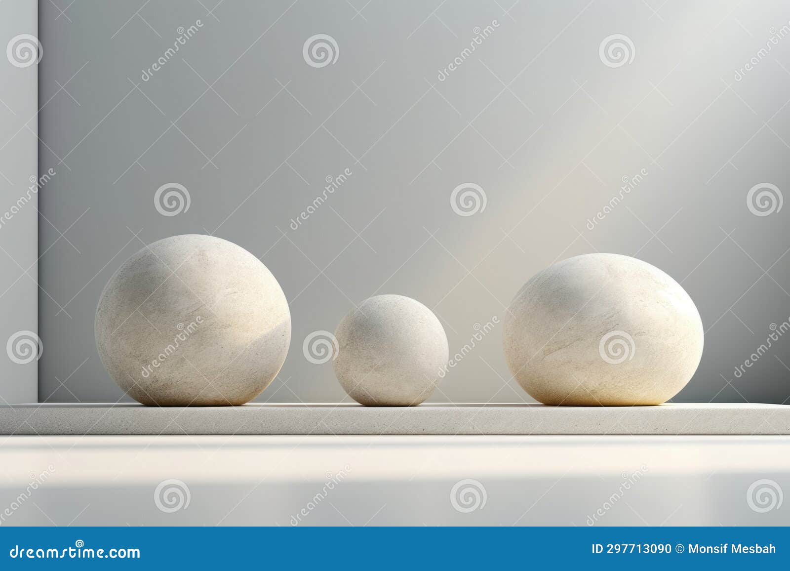 Stunning Trio: an Artistic Revelation of Three Stone Sculptures Stock ...