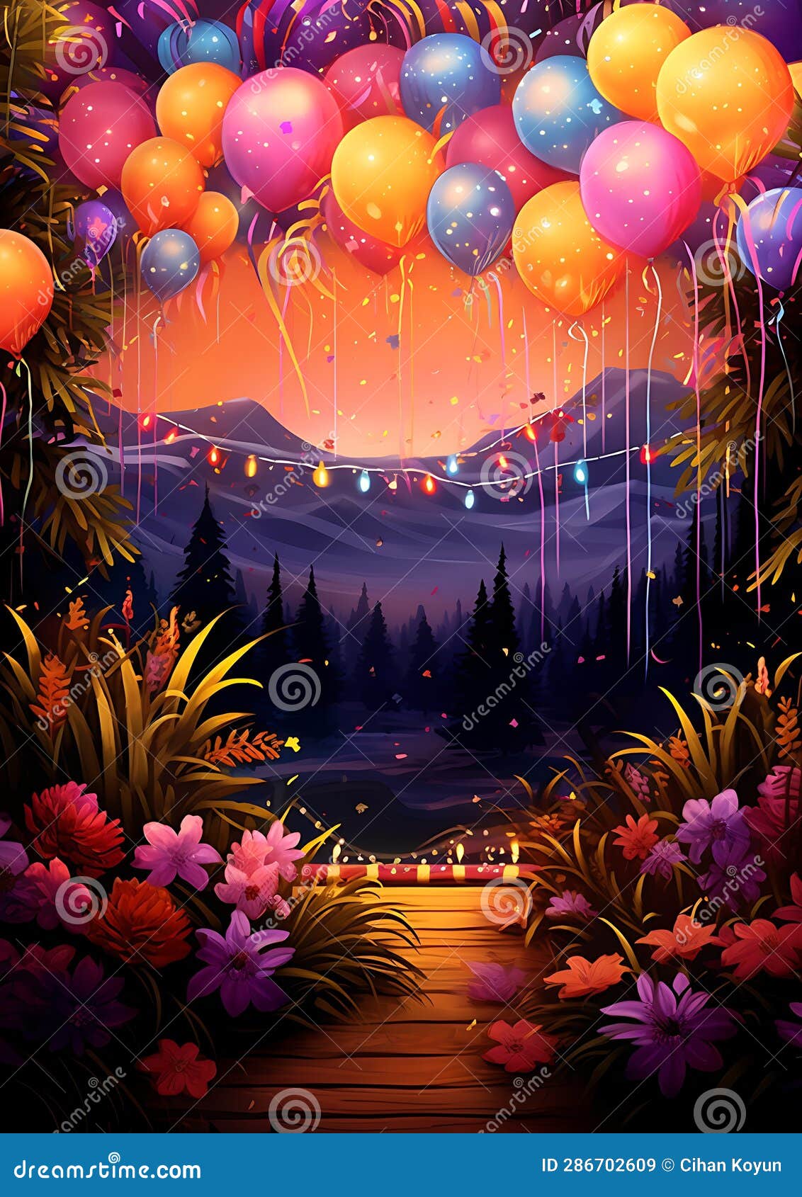 Charming Invitation Backdrops Stock Illustration - Illustration of love ...