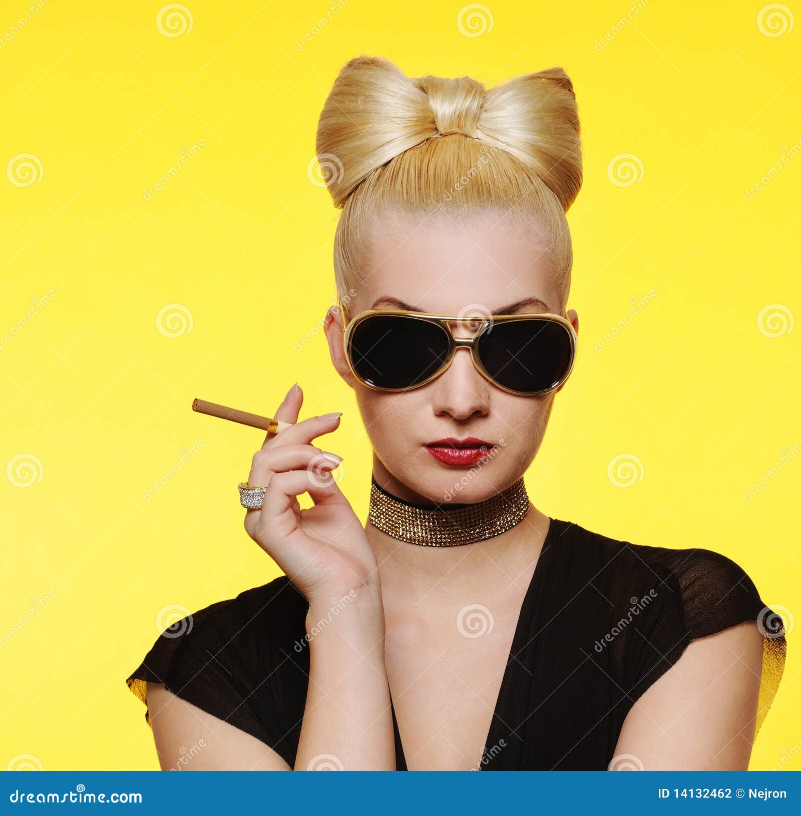 Charming Lady with a Cigarette Stock Photo - Image of addiction ...