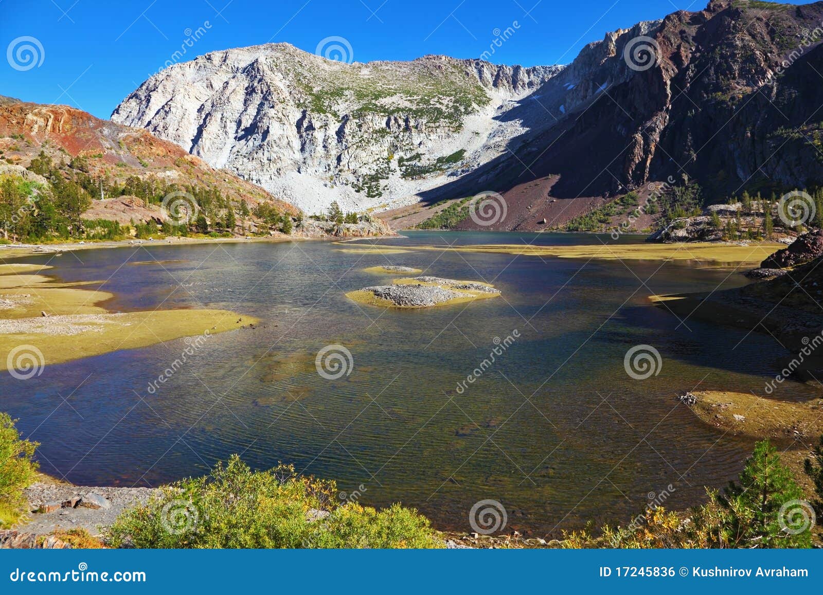 Charming Lake Ellery in Nationa Park Yosemite. Stock Photo - Image of ...