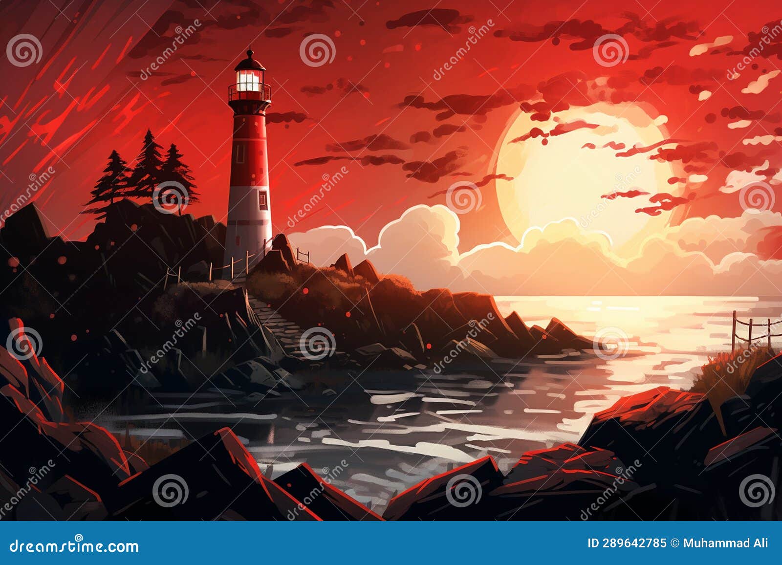 Lighthouse On The Island Lighthouse Is A Haunted House That Is Cursed ...