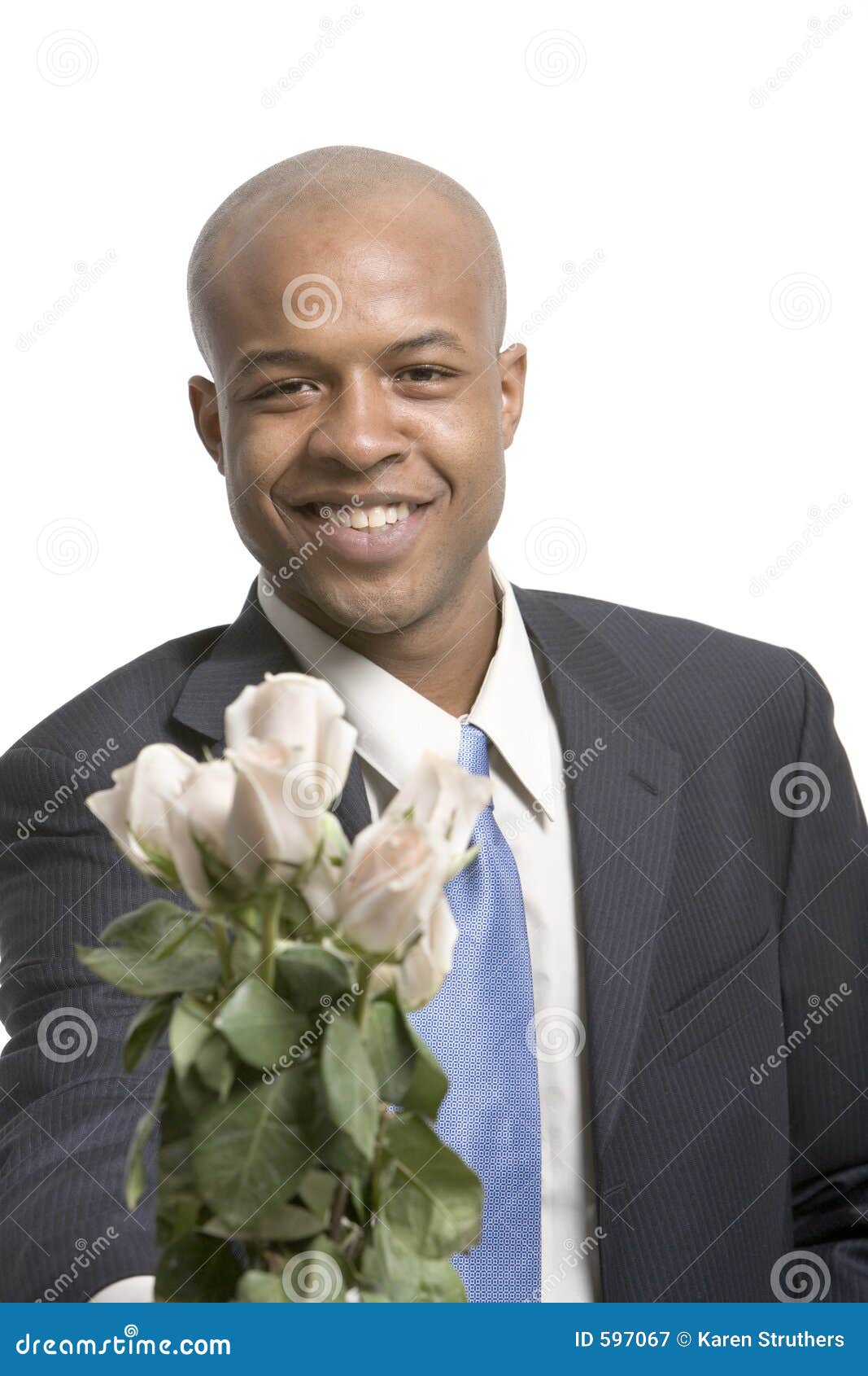 Charming man stock image. Image of american, flowers, bunch - 597067