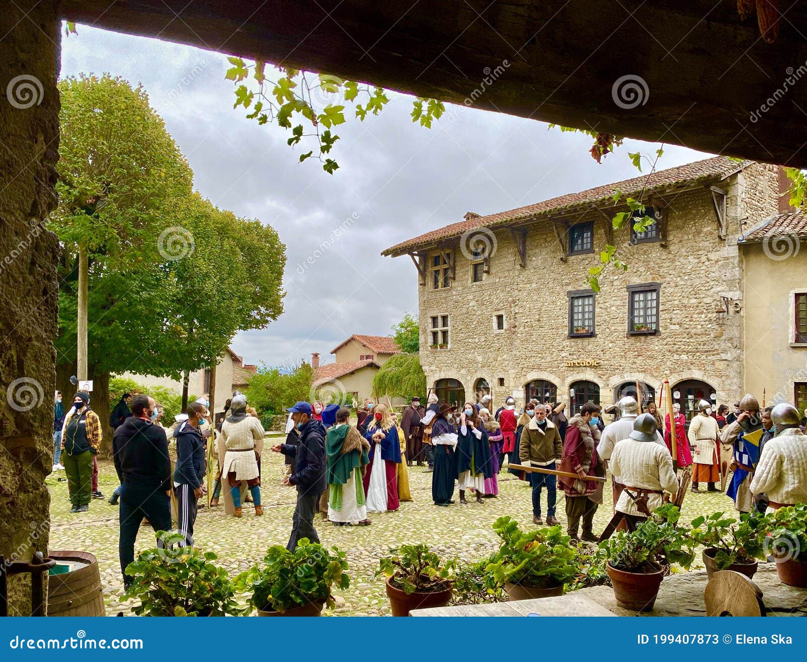 The Charming Medieval Village of Perouges in France Editorial Stock ...