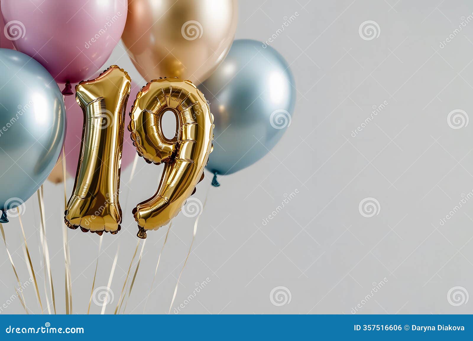 Charming Moments: Pastel Colors and the Letter 19 To Remember Stock ...