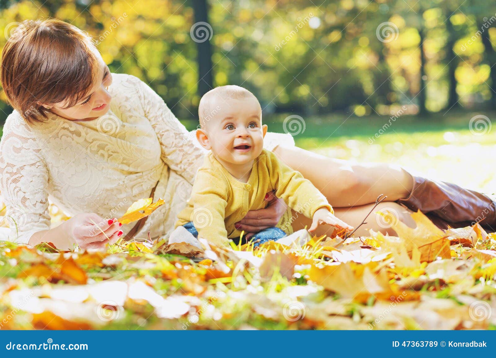 Charming Mother Looking after Baby Stock Image - Image of happiness ...