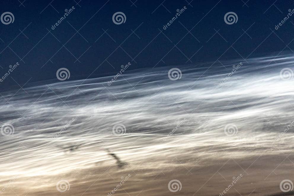Charming Night Landscape with Silver Clouds, Silver Clouds, Mesospheric ...