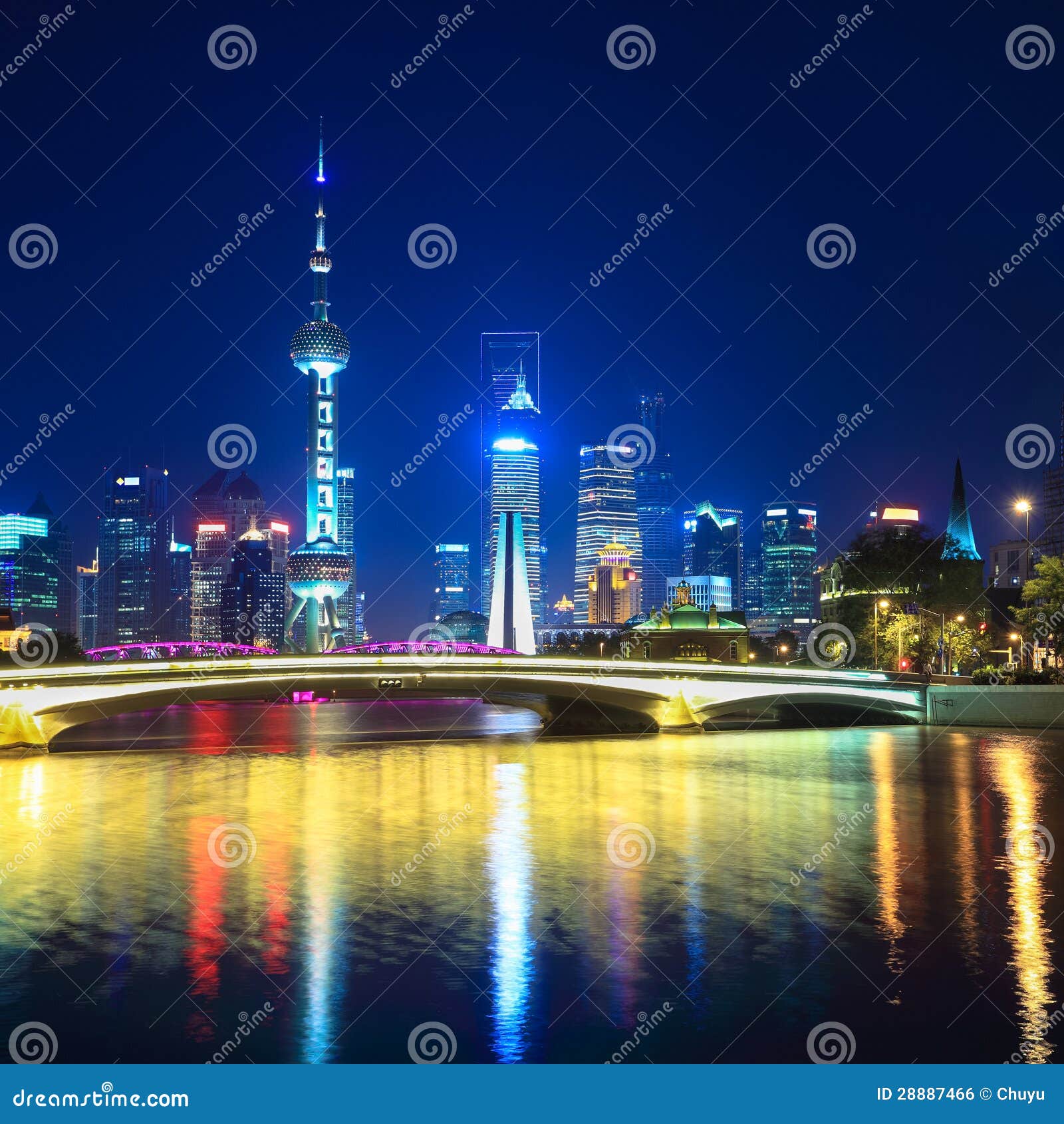 Charming night in shanghai stock photo. Image of architecture - 28887466