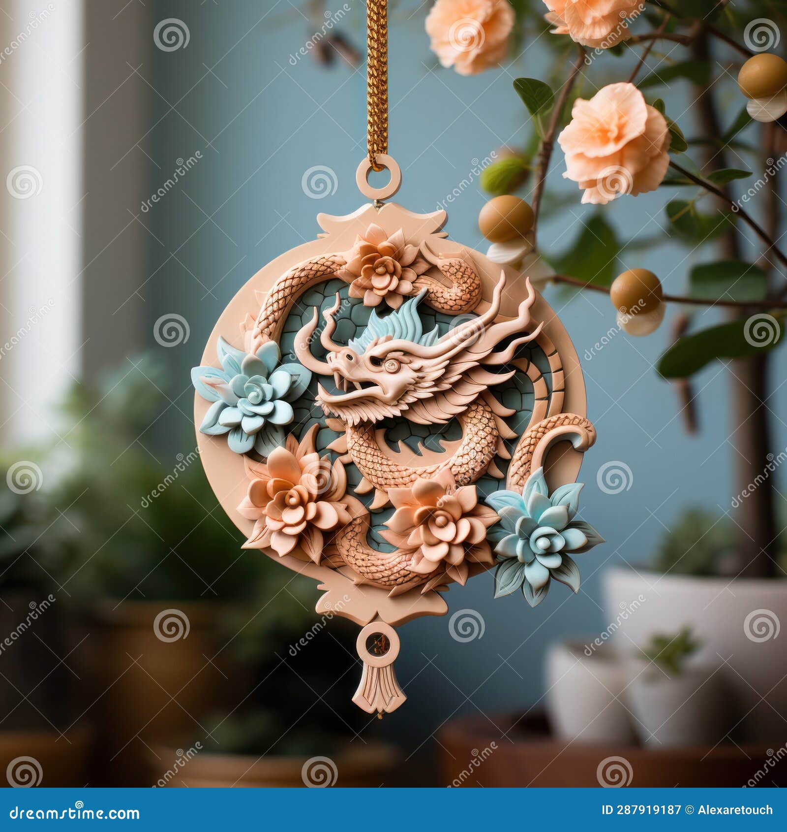 Dragon Eye Pendant On Leather Background. Resin Craft Stock Photo ...