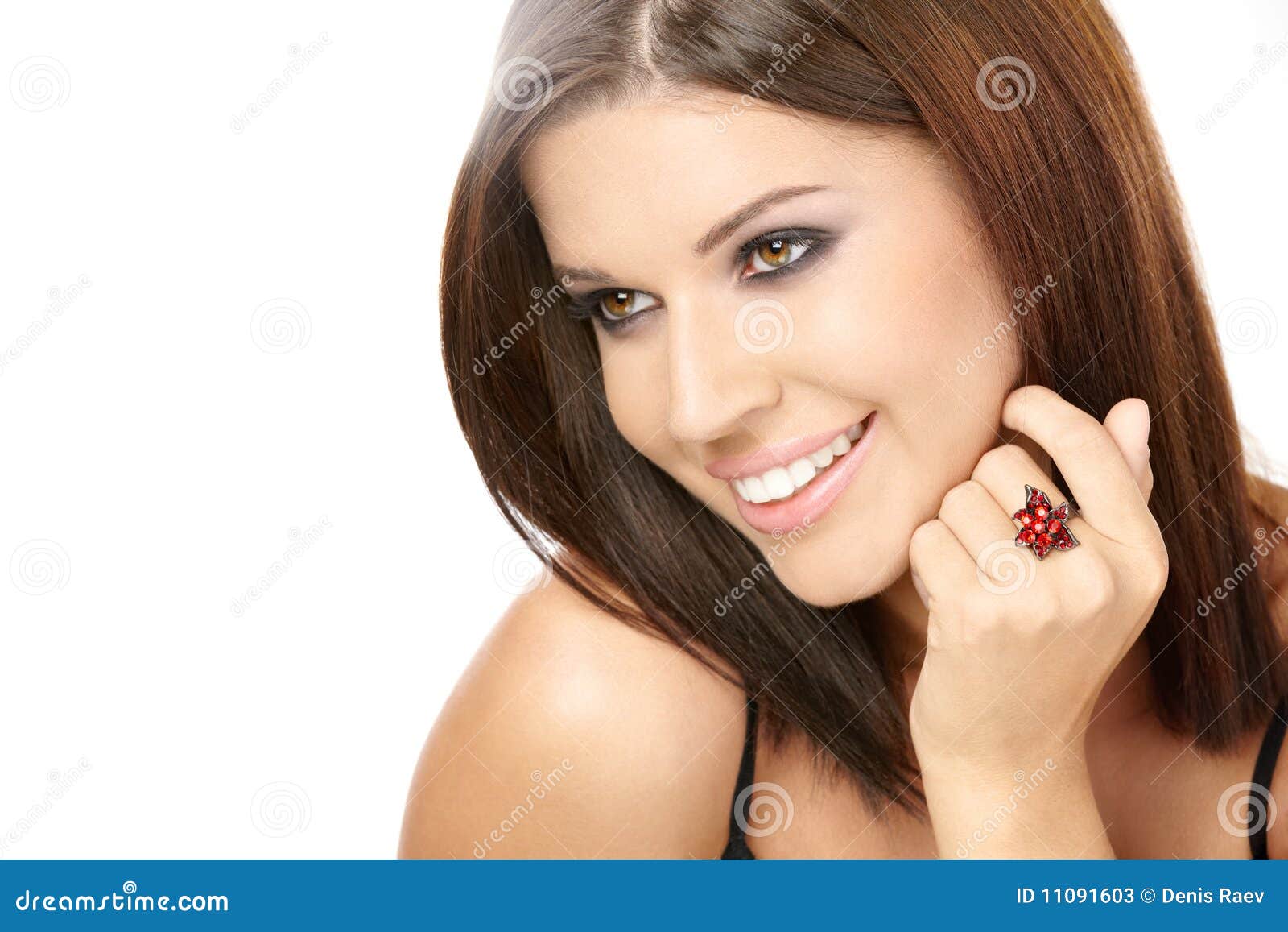 Charming portrait stock image. Image of hair, hand, beauty - 11091603