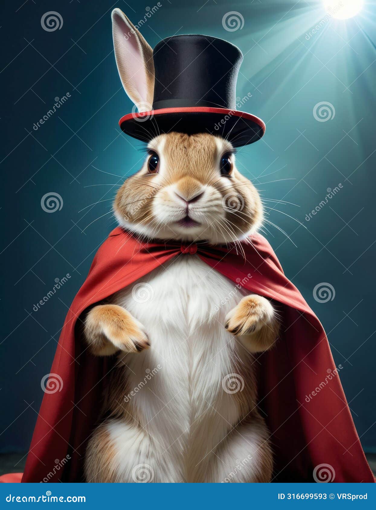 Magician Rabbit in Hat stock illustration. Illustration of costume ...