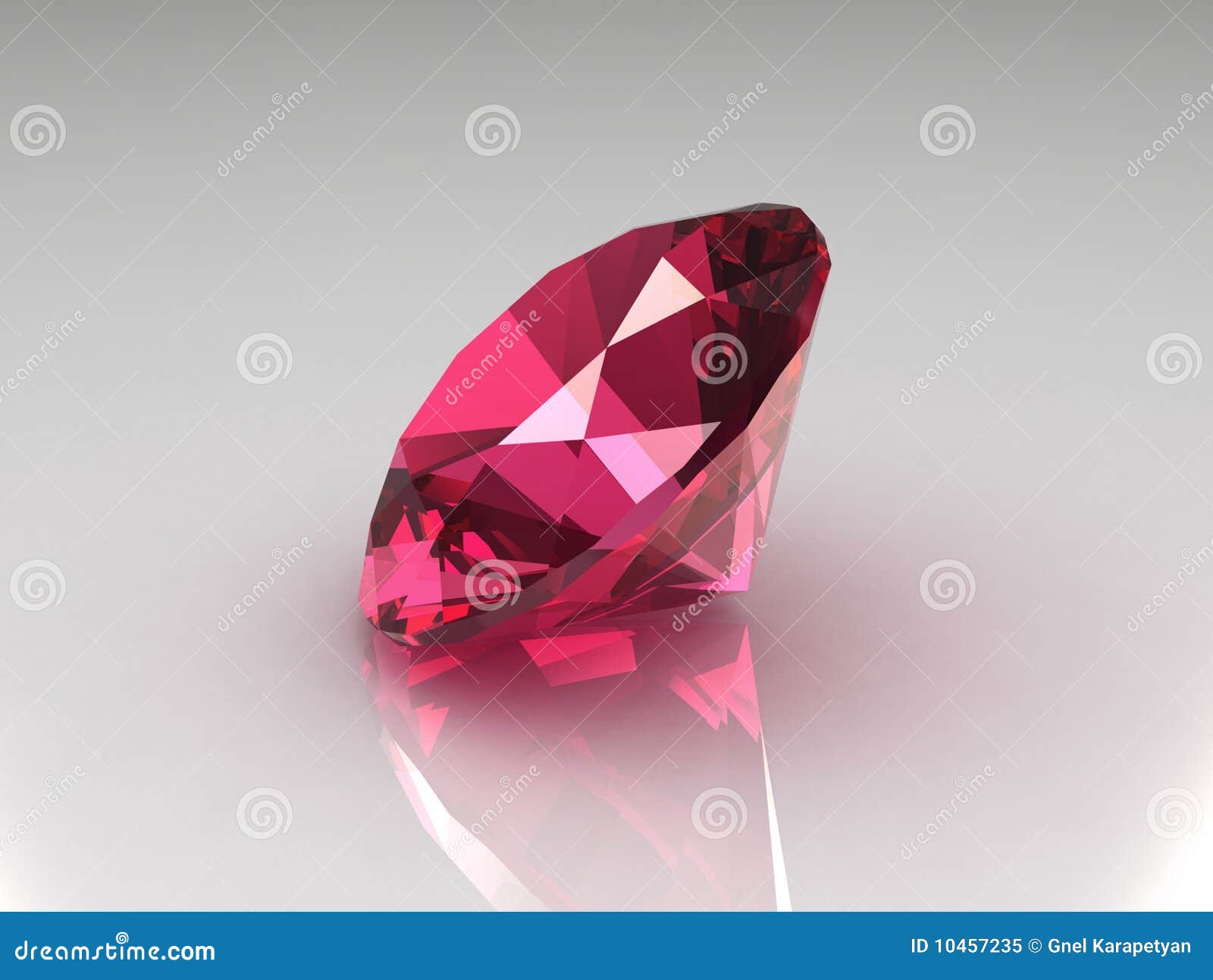Charming Round Garnet Gemstone -3D Stock Illustration - Illustration of ...