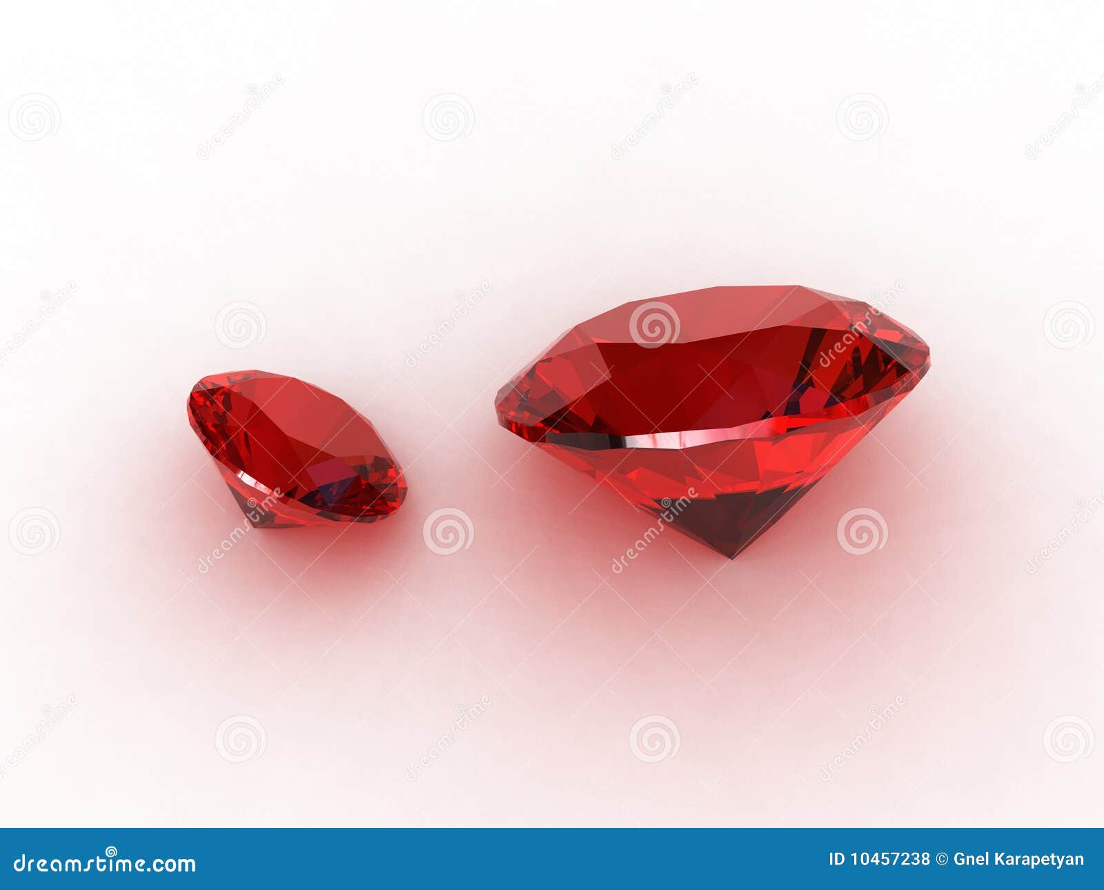 Charming Ruby Gemstone Pair Stock Illustration - Illustration of ...