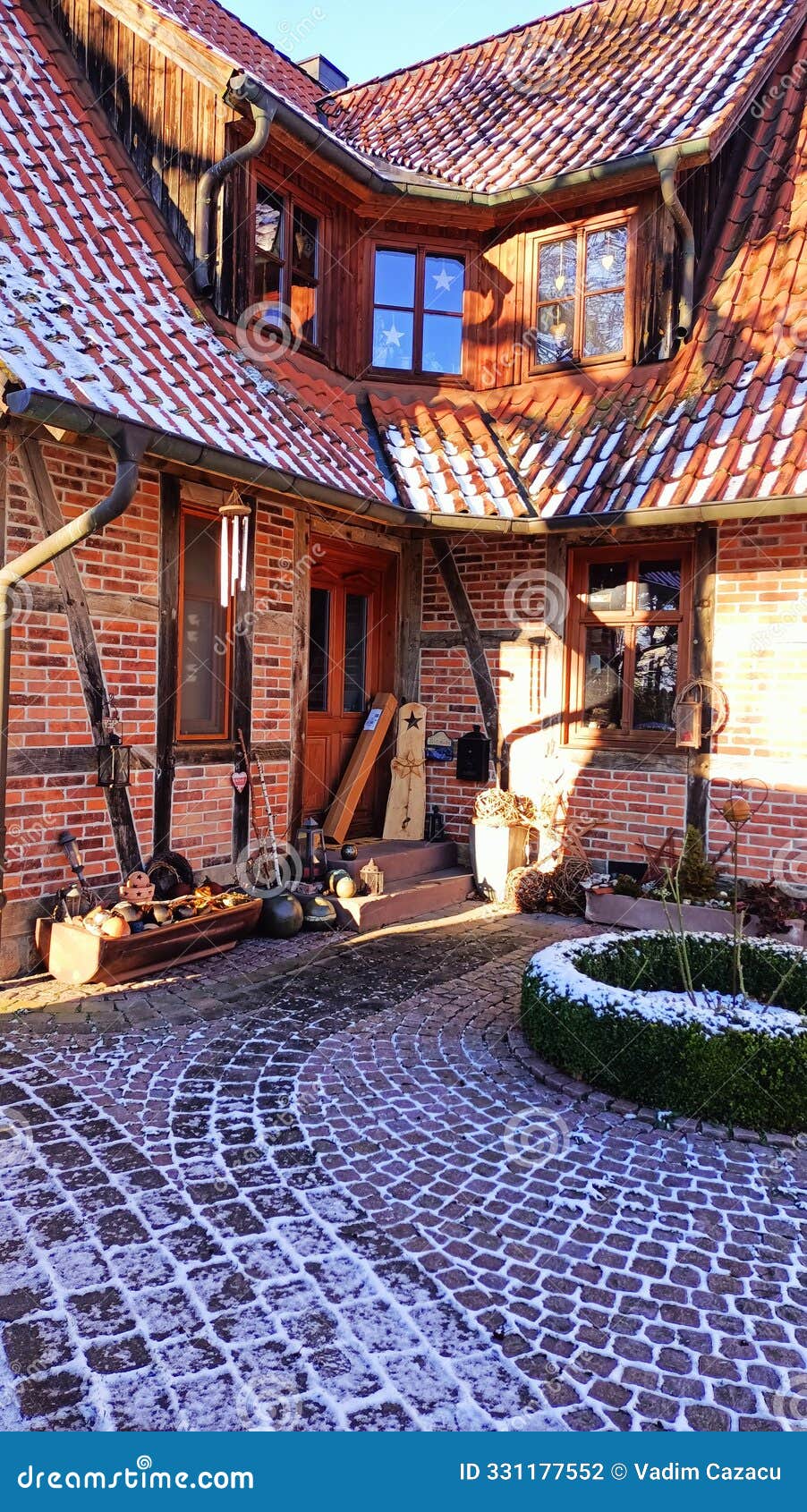 This is a Charming Rustic Courtyard that Features a Lovely Cobblestone ...