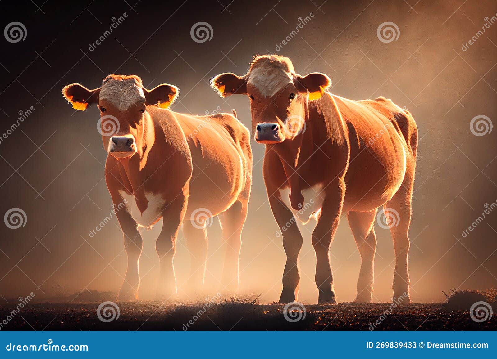 A Charming and Rustic Illustration of a Cow, Depicting Its Distinctive ...