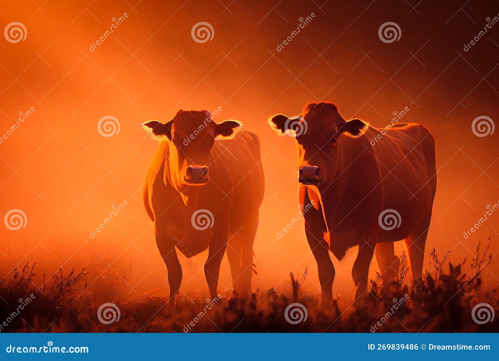 A Charming and Rustic Illustration of a Cow, Depicting Its Distinctive ...