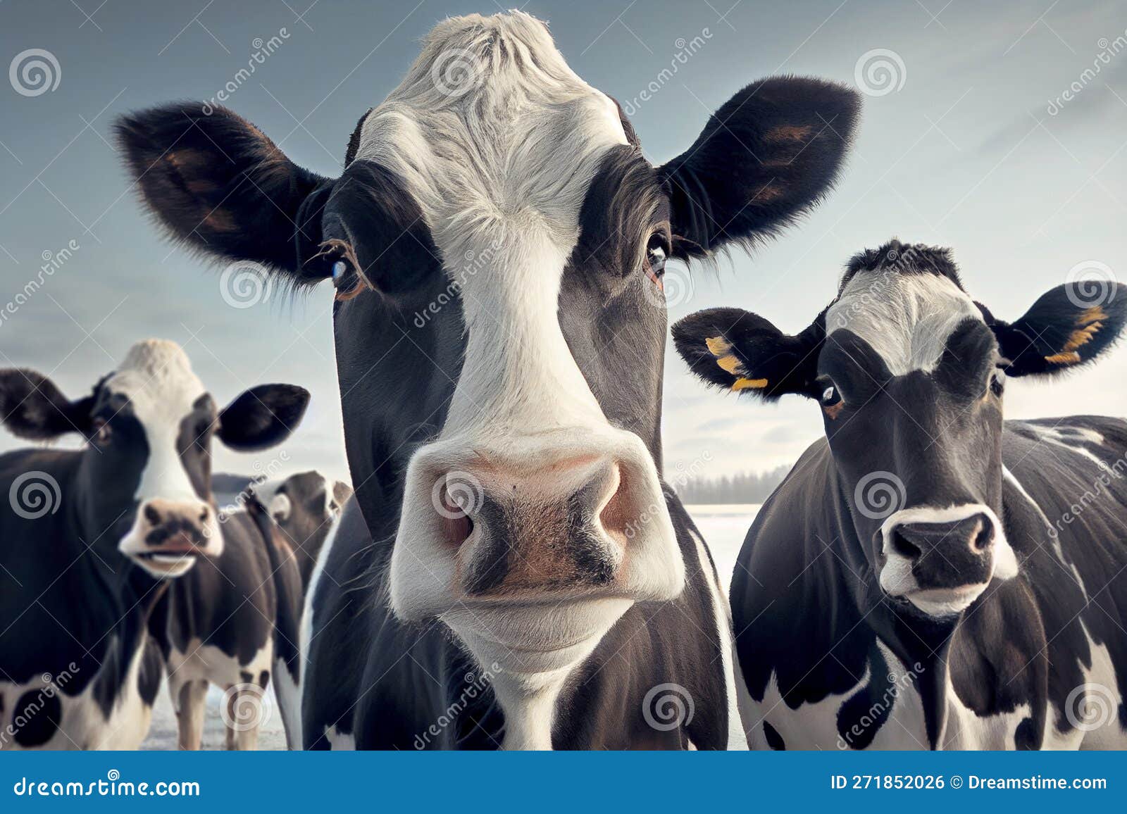 A Charming and Rustic Illustration of a Cow, Depicting Its Distinctive ...
