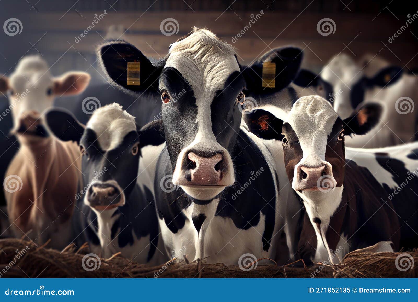A Charming and Rustic Illustration of a Cow, Depicting Its Distinctive ...