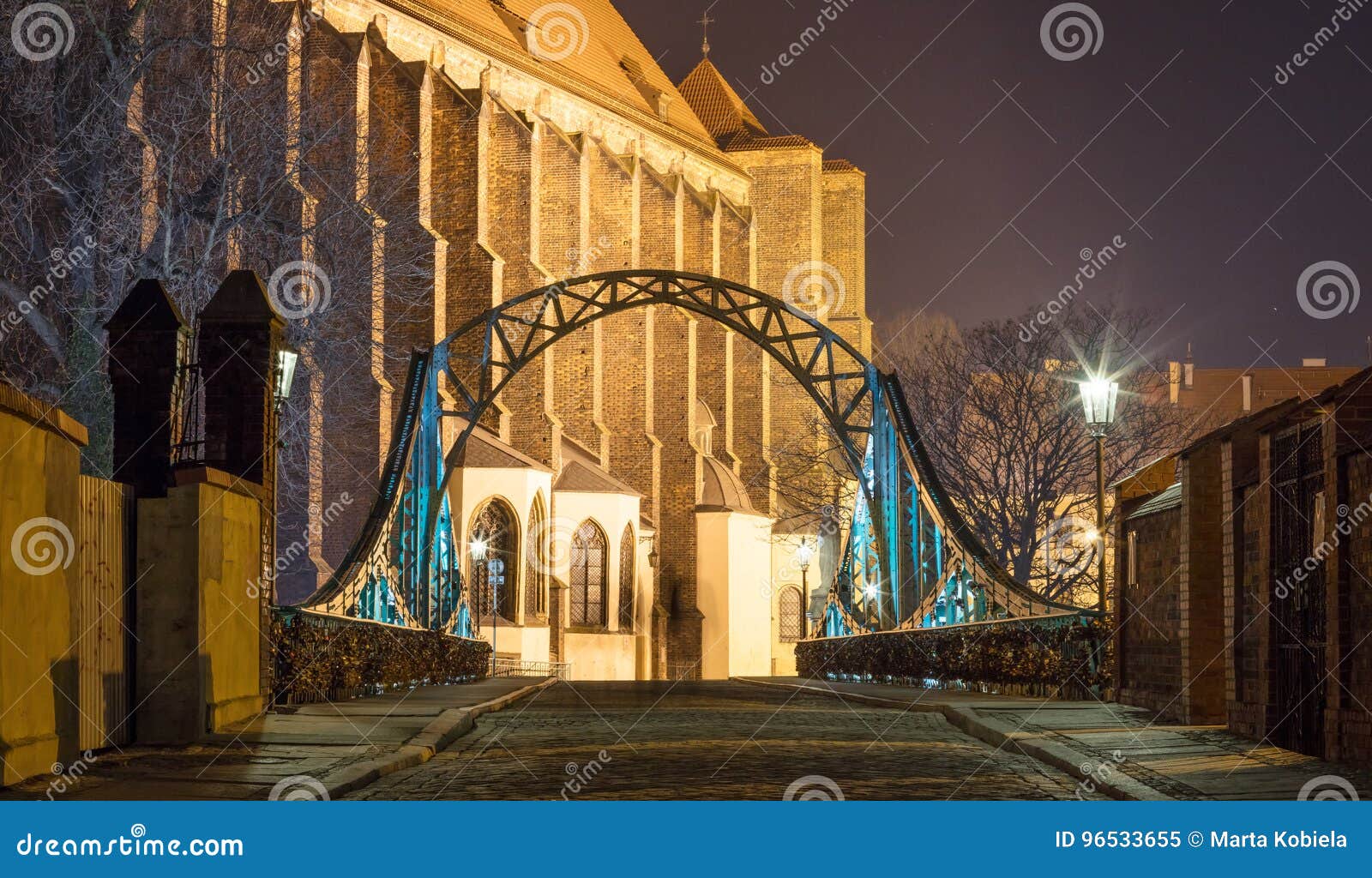 Charming Scenery of Town in Night. Stock Image - Image of trees, vision ...