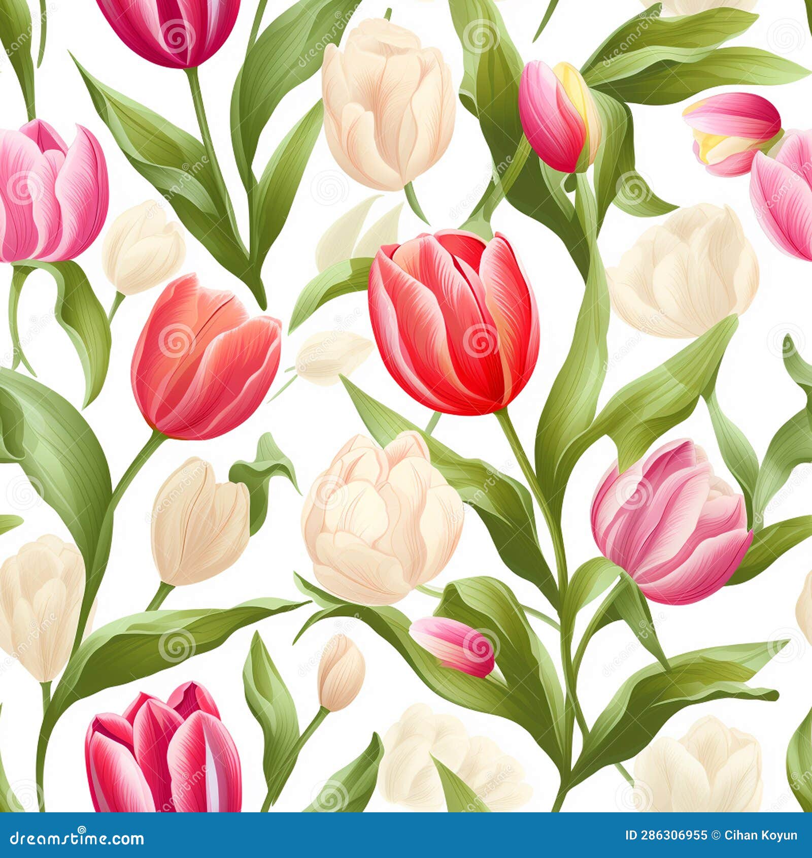 Charming Seamless Flower Background Stock Illustration - Illustration ...