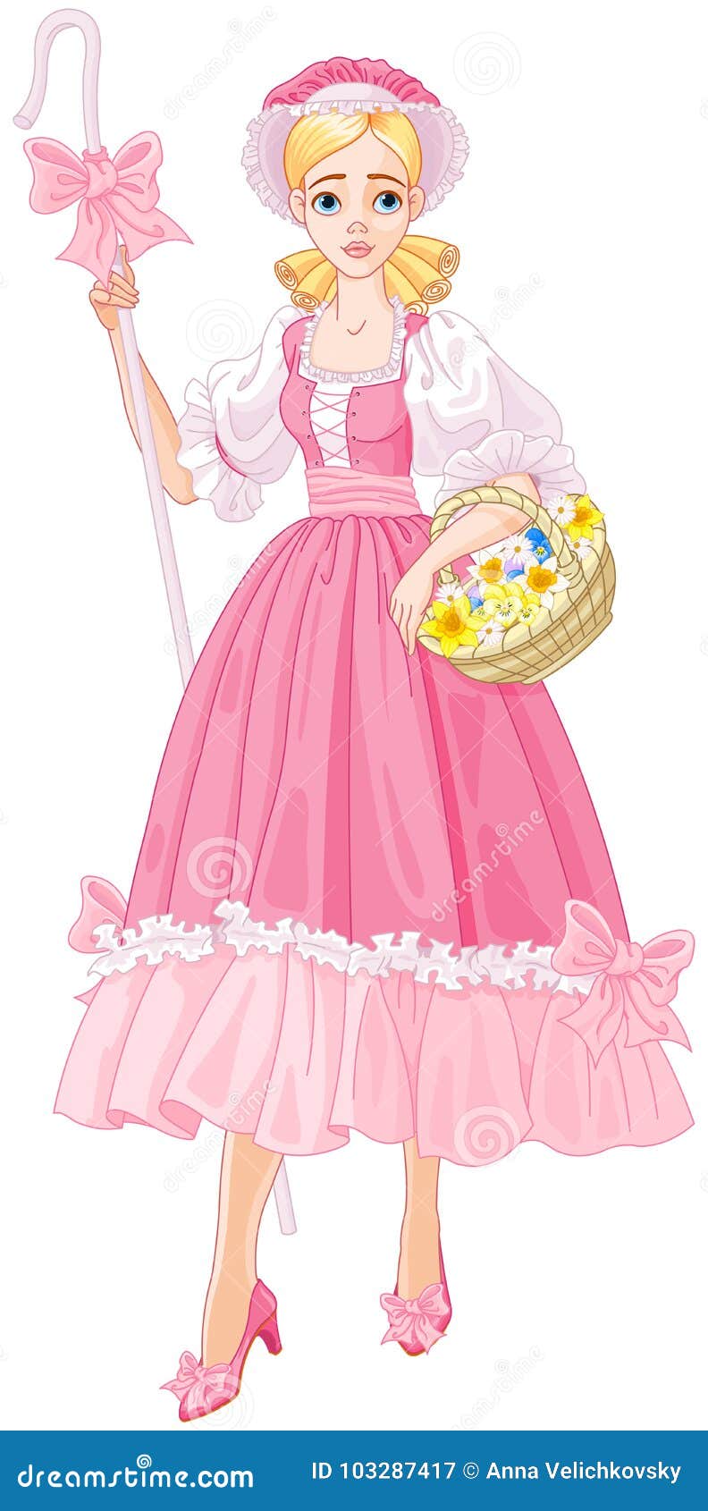 Shepherdess Cartoon Character Stock Illustration | CartoonDealer.com ...