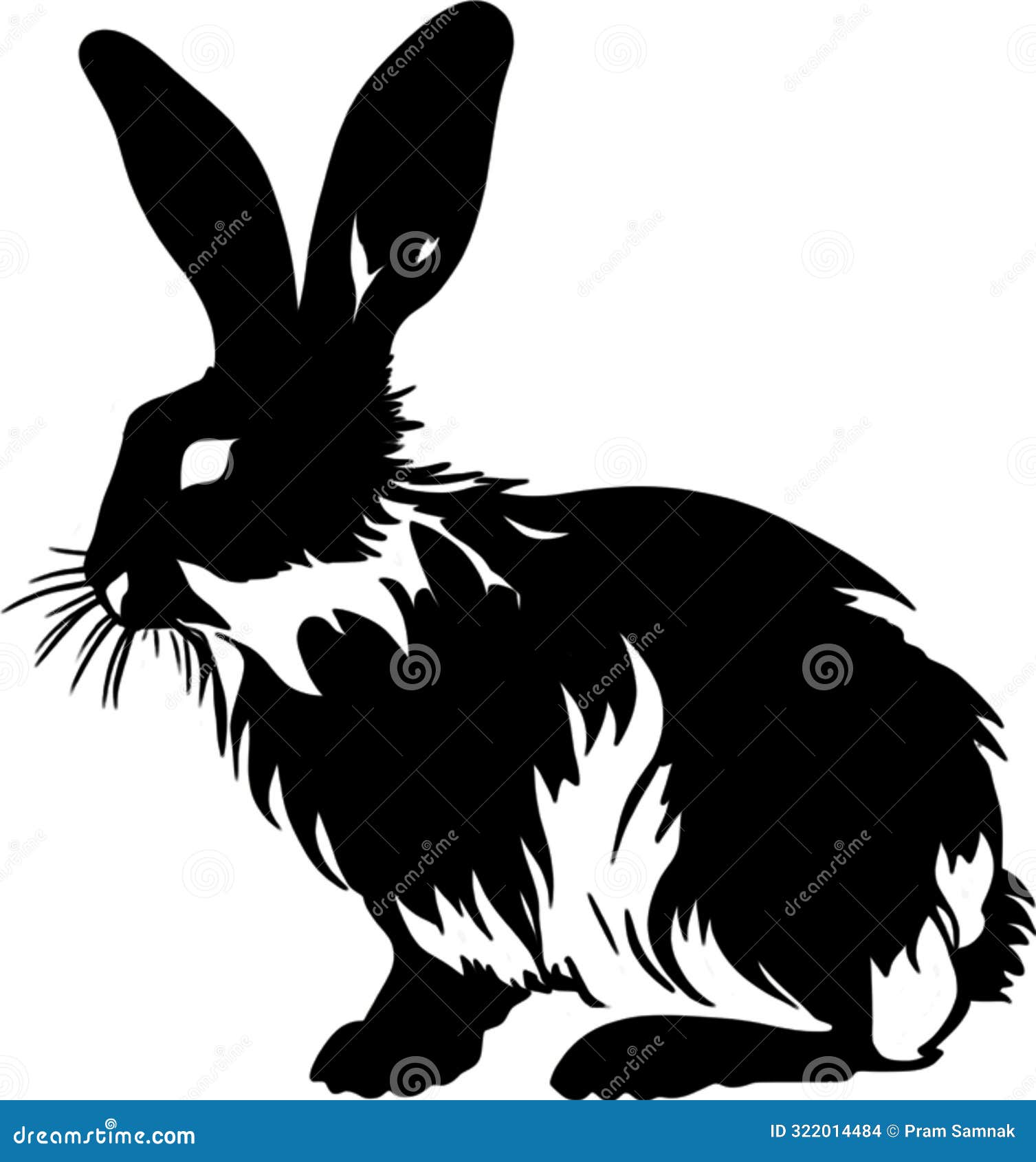 Charming Stencil Rabbit, Perfect for Creative Projects. Stock Photo ...