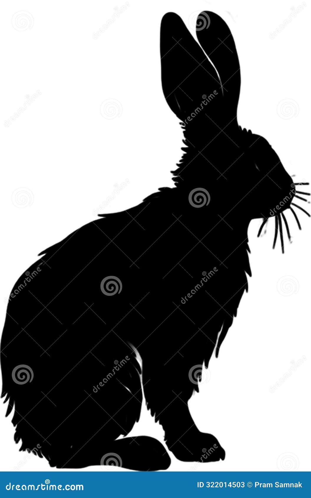 Charming Stencil Rabbit, Perfect for Creative Projects. Stock Image ...