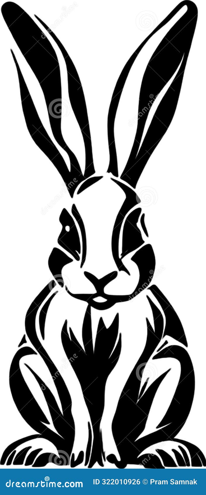 Charming Stencil Rabbit, Perfect for Creative Projects. Stock Photo ...
