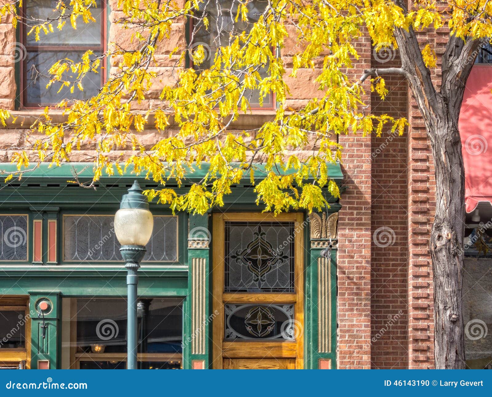 Charming street scene stock photo. Image of building - 46143190