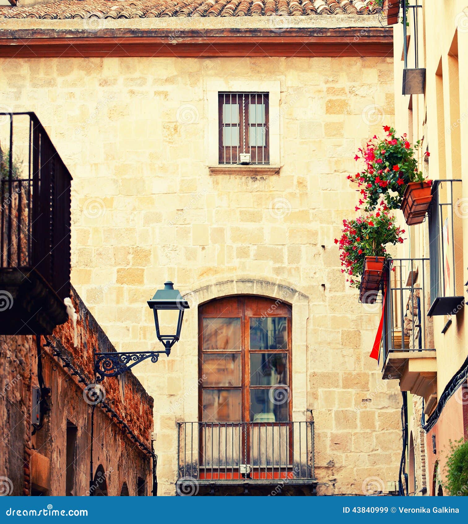 Charming Street in Tarragona Stock Image - Image of style ...