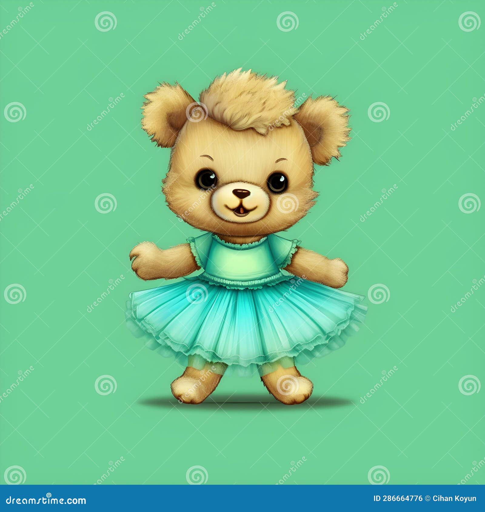 Charming teddy tutu dance stock illustration. Illustration of icon ...