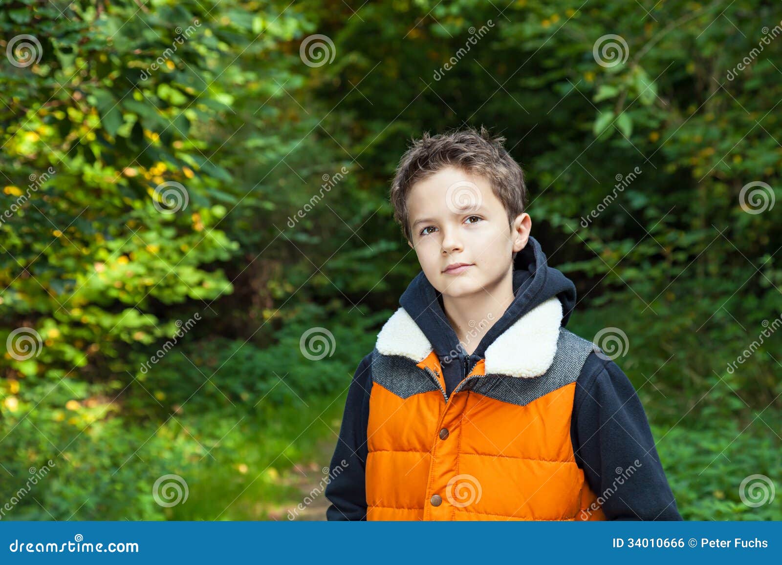 Charming Teenage Boy stock photo. Image of male, nature - 34010666