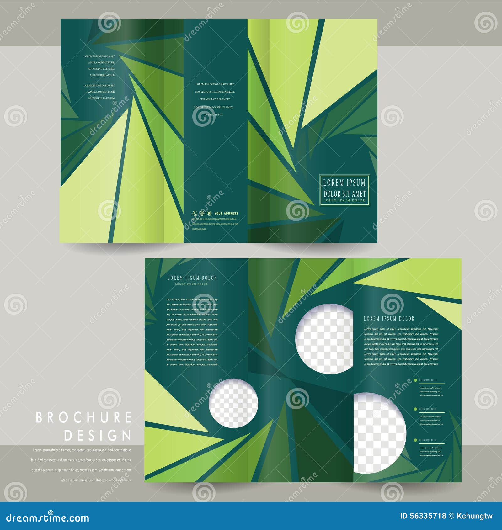Attractive Tri-fold Brochure Design Vector Illustration | CartoonDealer ...