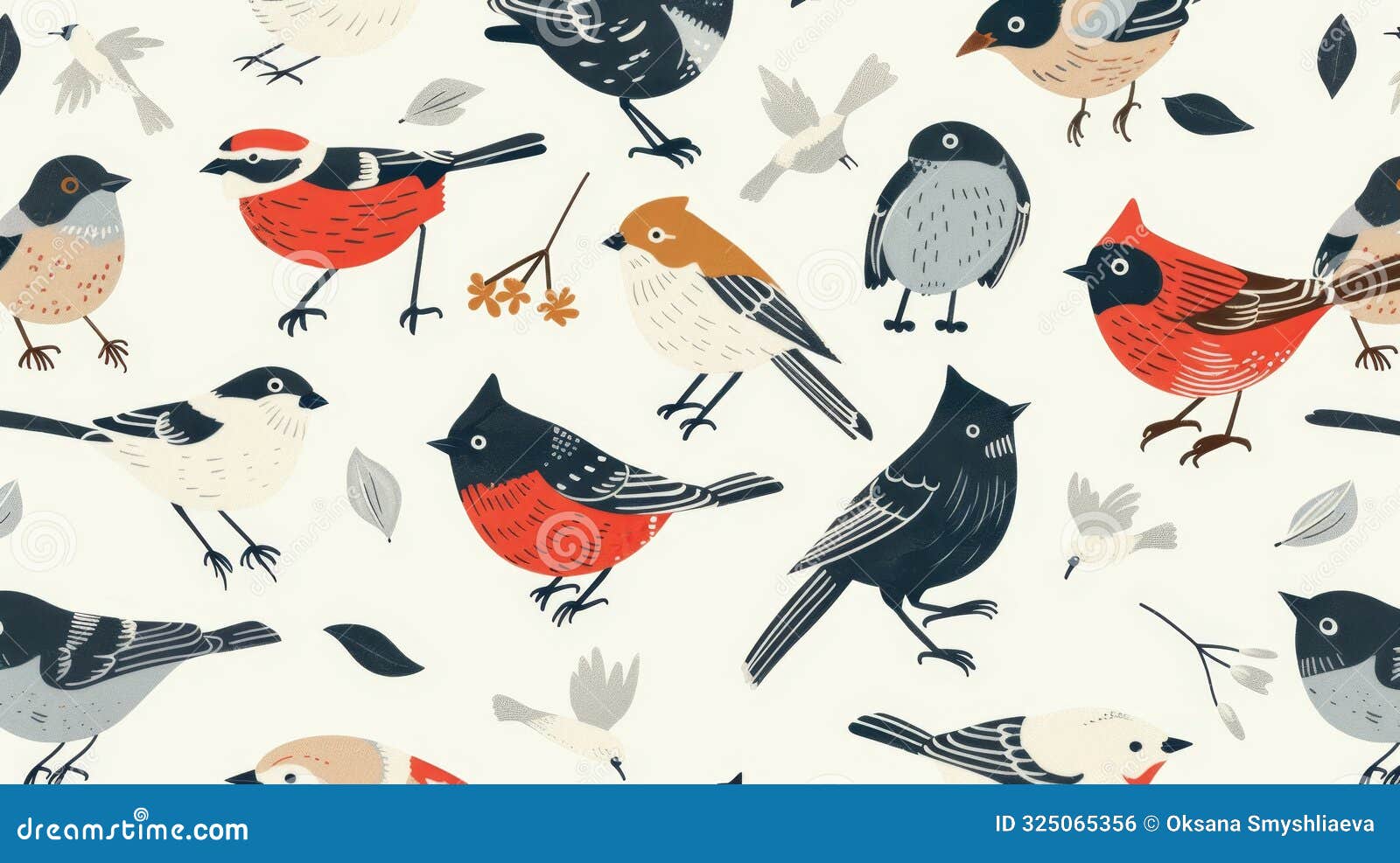 Charming Variety of Colorful Birds Pattern for Nature-Inspired Design ...