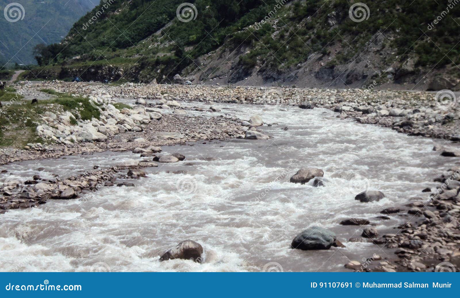 Charming View of the Crashing Water in Pakistan Stock Image - Image of ...