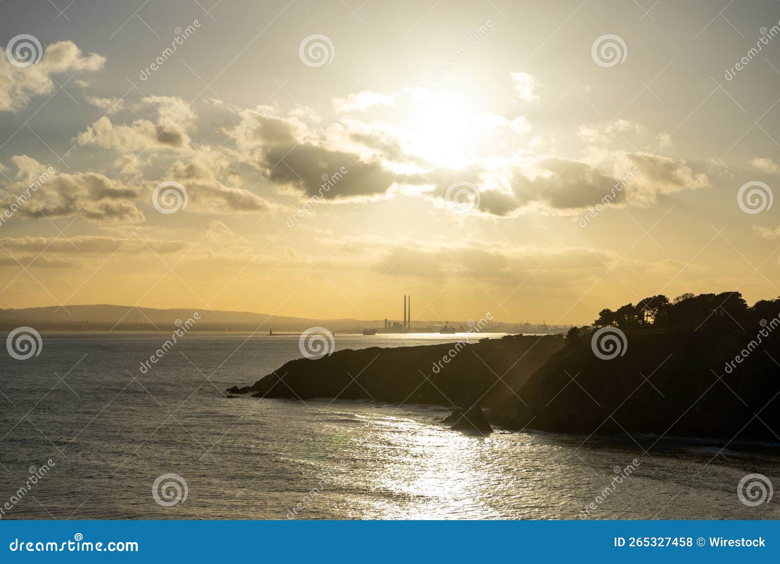 Charming View of Howth Head Coast at Sunrise, Dublin, Ireland Stock ...