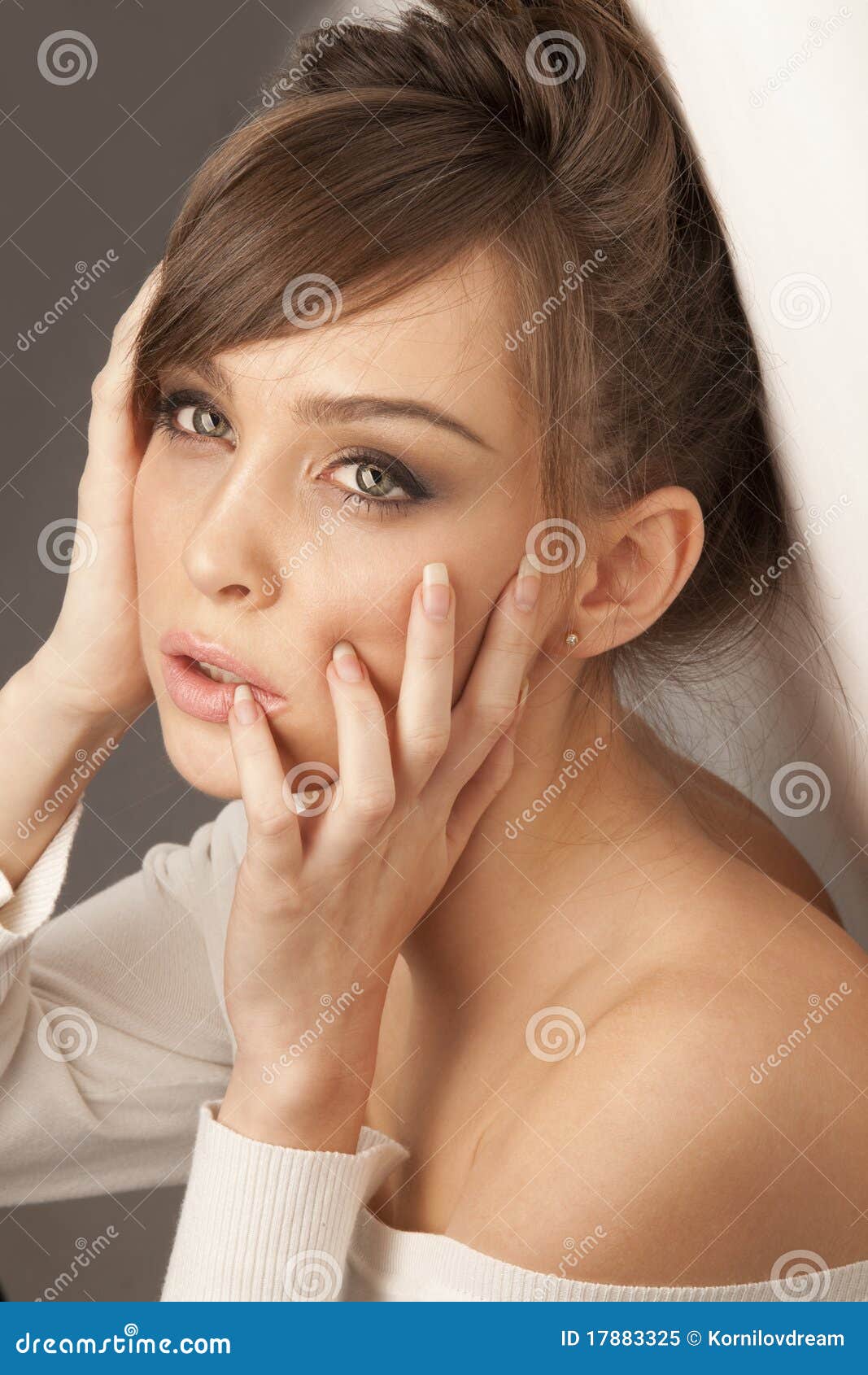 Charming Well-groomed Woman Stock Image - Image of head, cheerful: 17883325