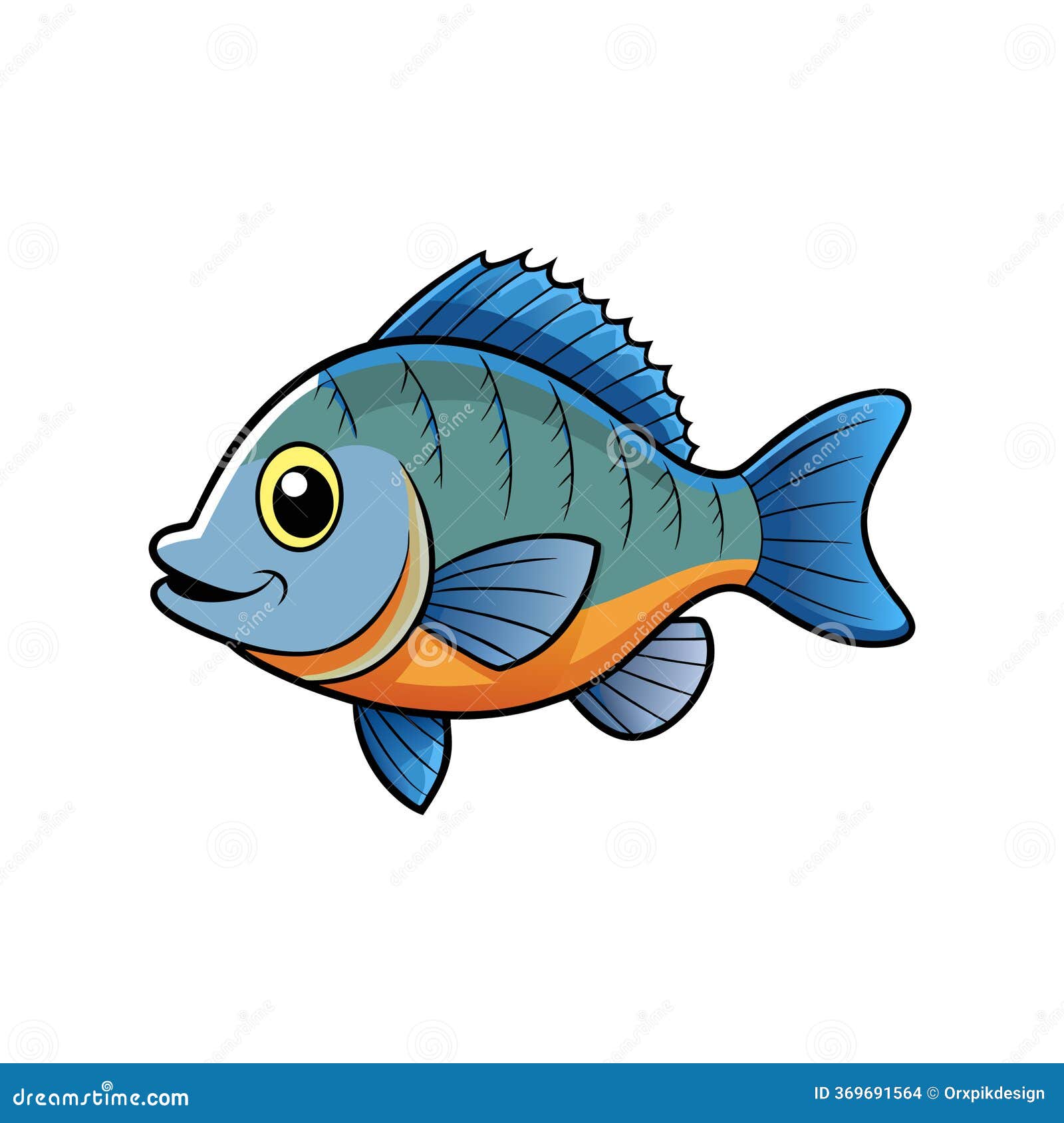 Charming Wild Bluegill Realistic Fish Display Royalty-Free Stock Image ...
