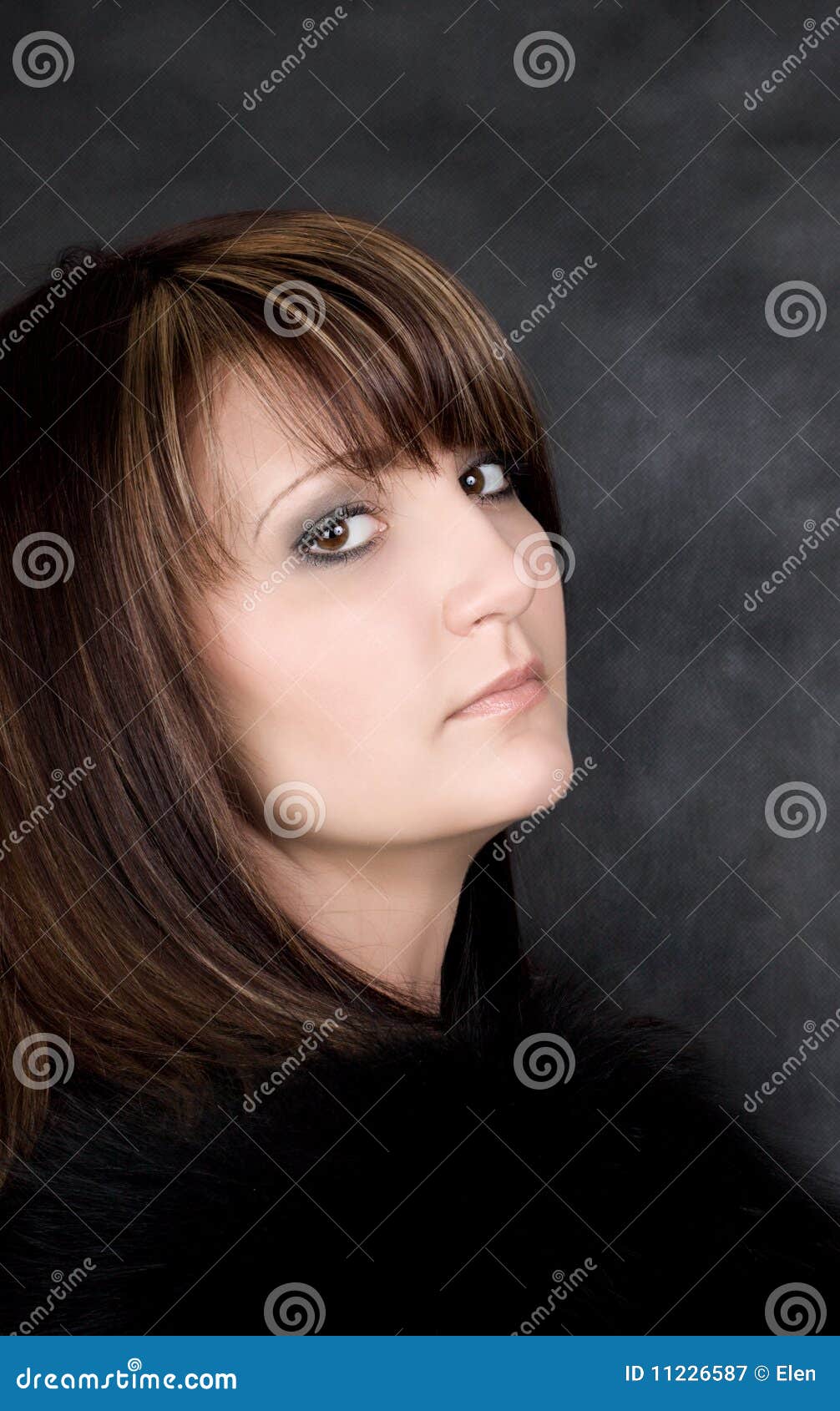 Charming woman stock image. Image of eyes, furs, caucasian - 11226587