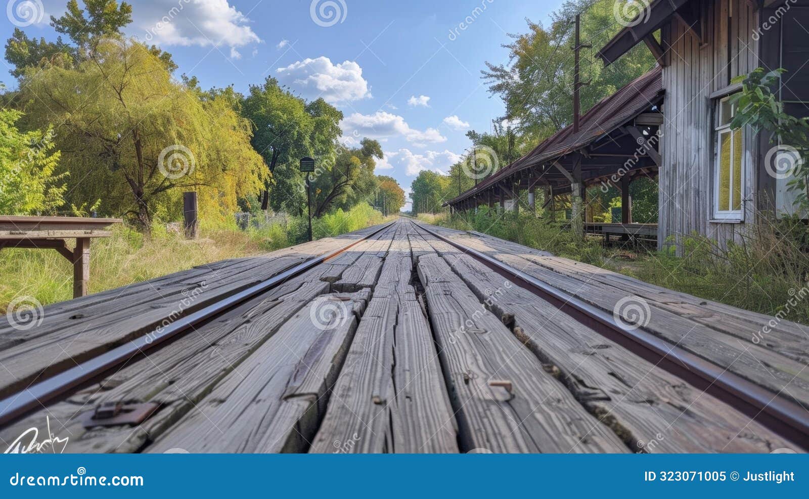 A Charming Wooden Platform Welcomes Passengers To the Rural Train Stop ...