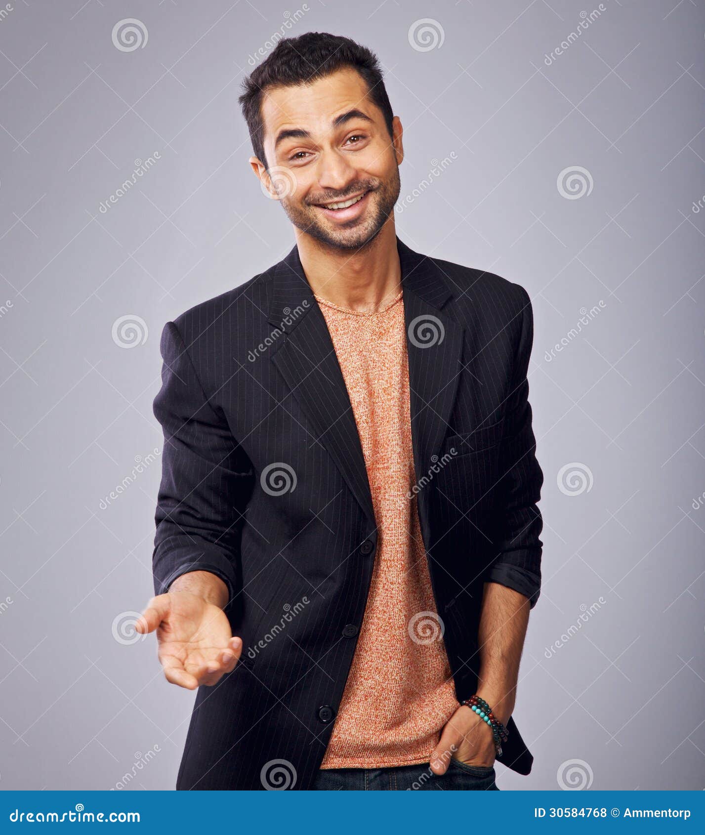 Charming Young Man stock photo. Image of portrait, alone - 30584768