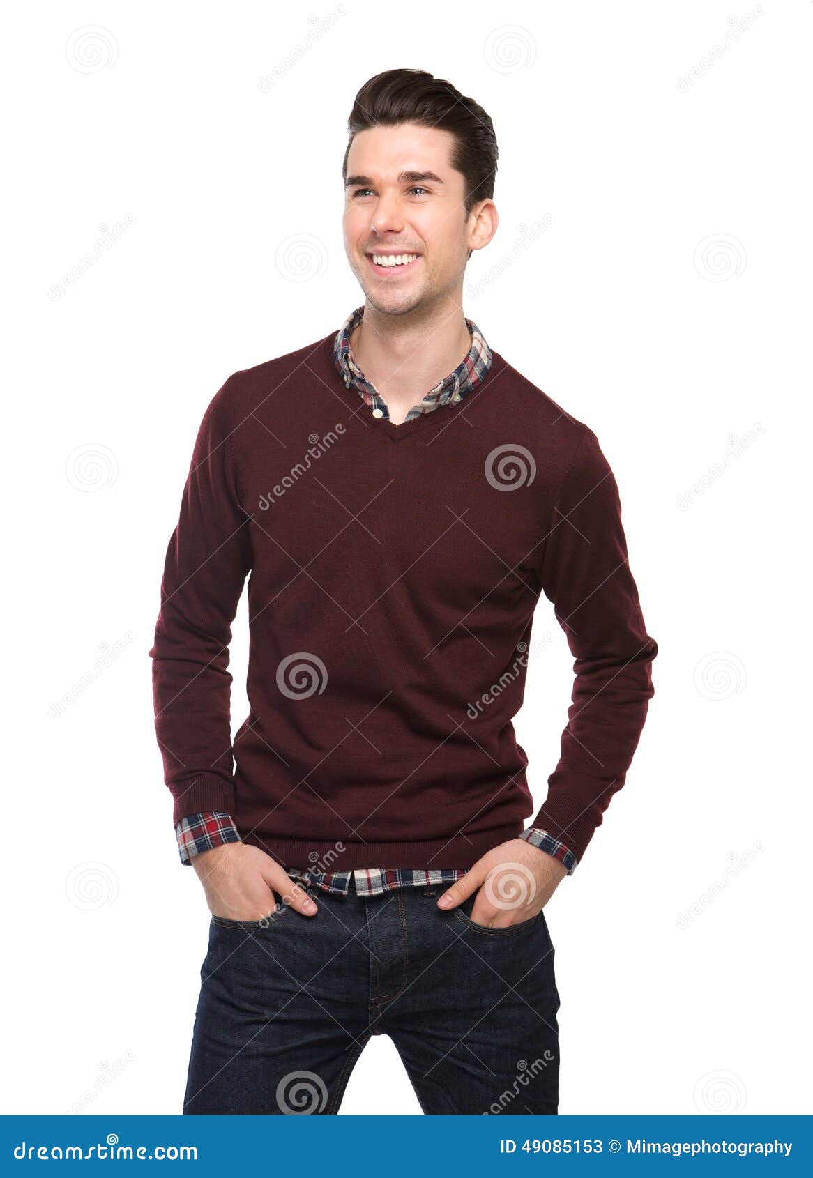 Charming young man smiling stock image. Image of closeup - 49085153