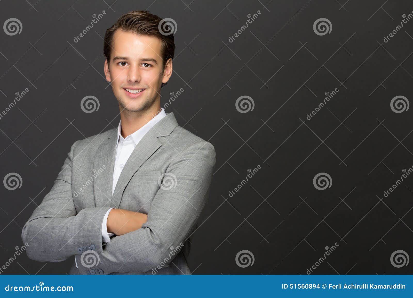 The Charming Young Man Smilling Stock Photo - Image of standing, adult ...