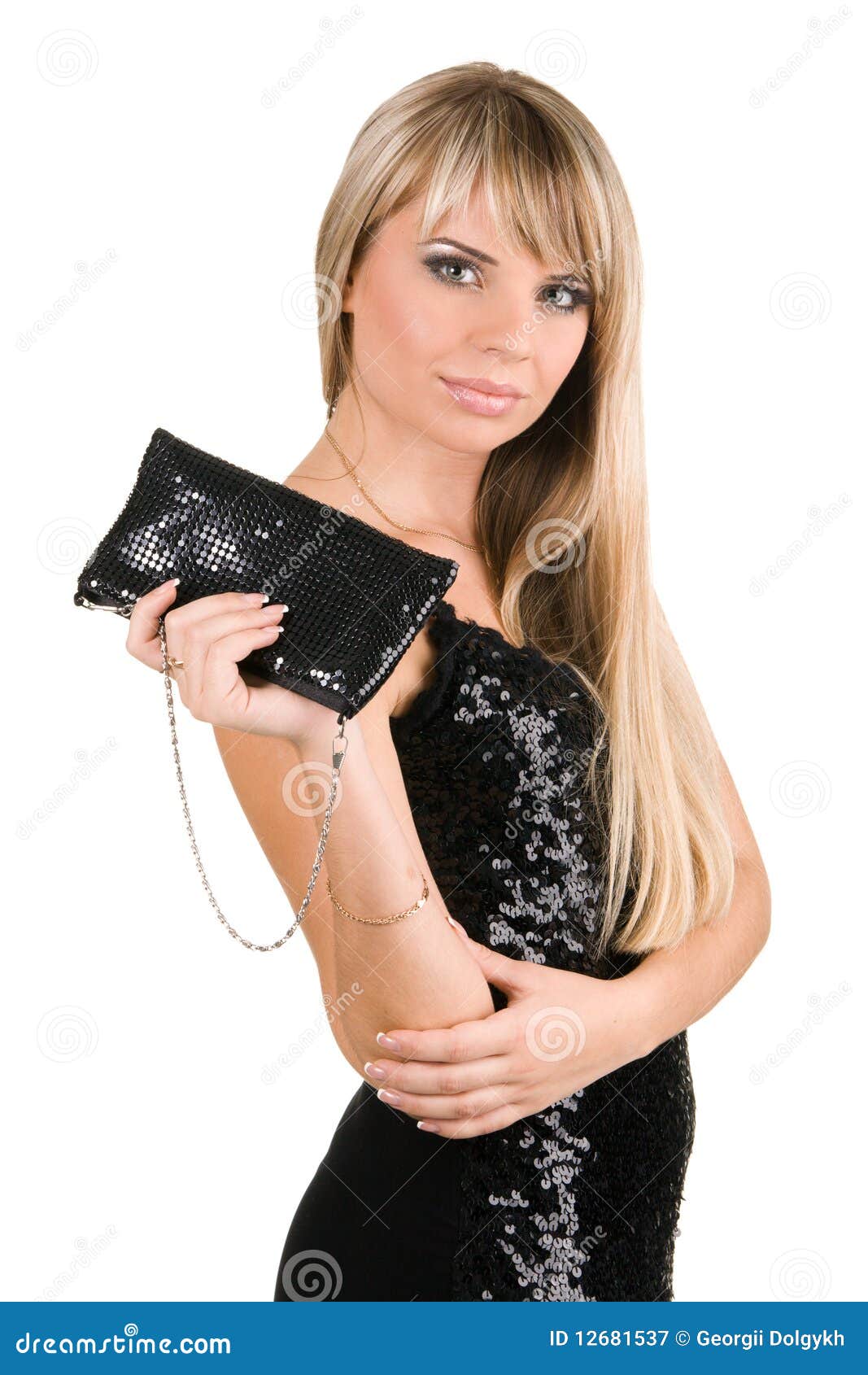 Charming Young Woman with Fancy-bag Stock Image - Image of girl, cute ...