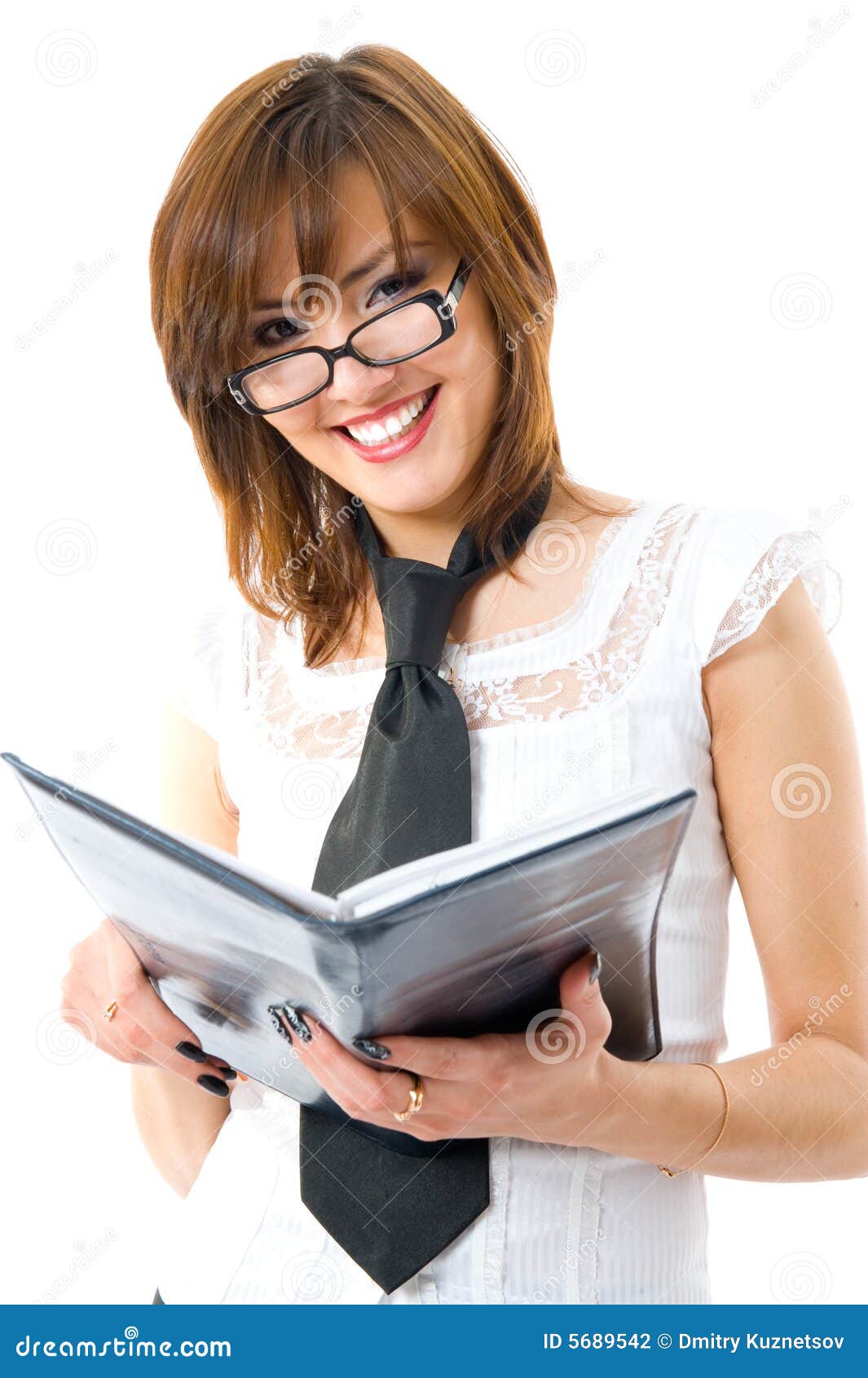 Charmingly smiles. stock photo. Image of alone, colleague - 5689542